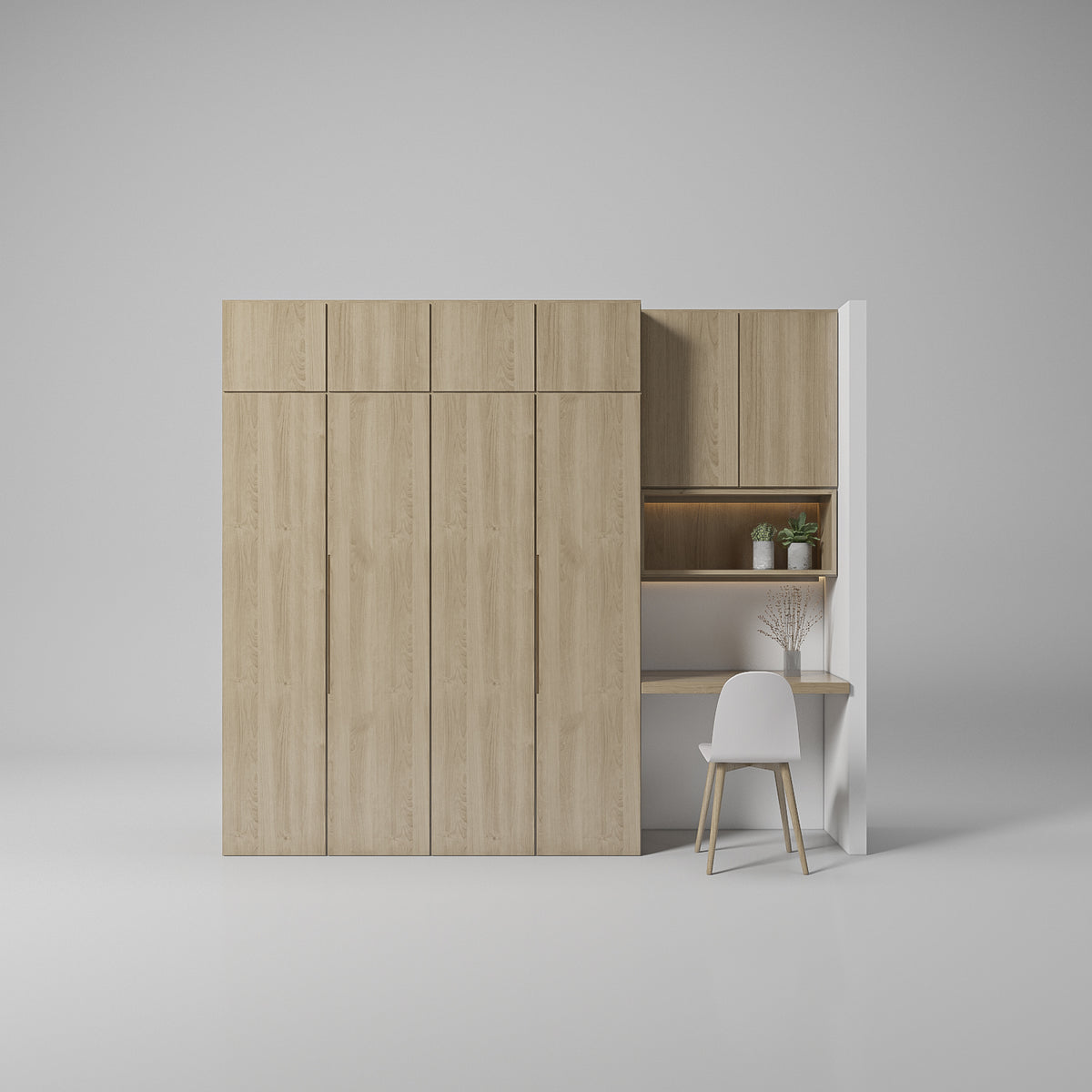 Wardrobe with Study Desk | Custom Made | Singapore | reroom